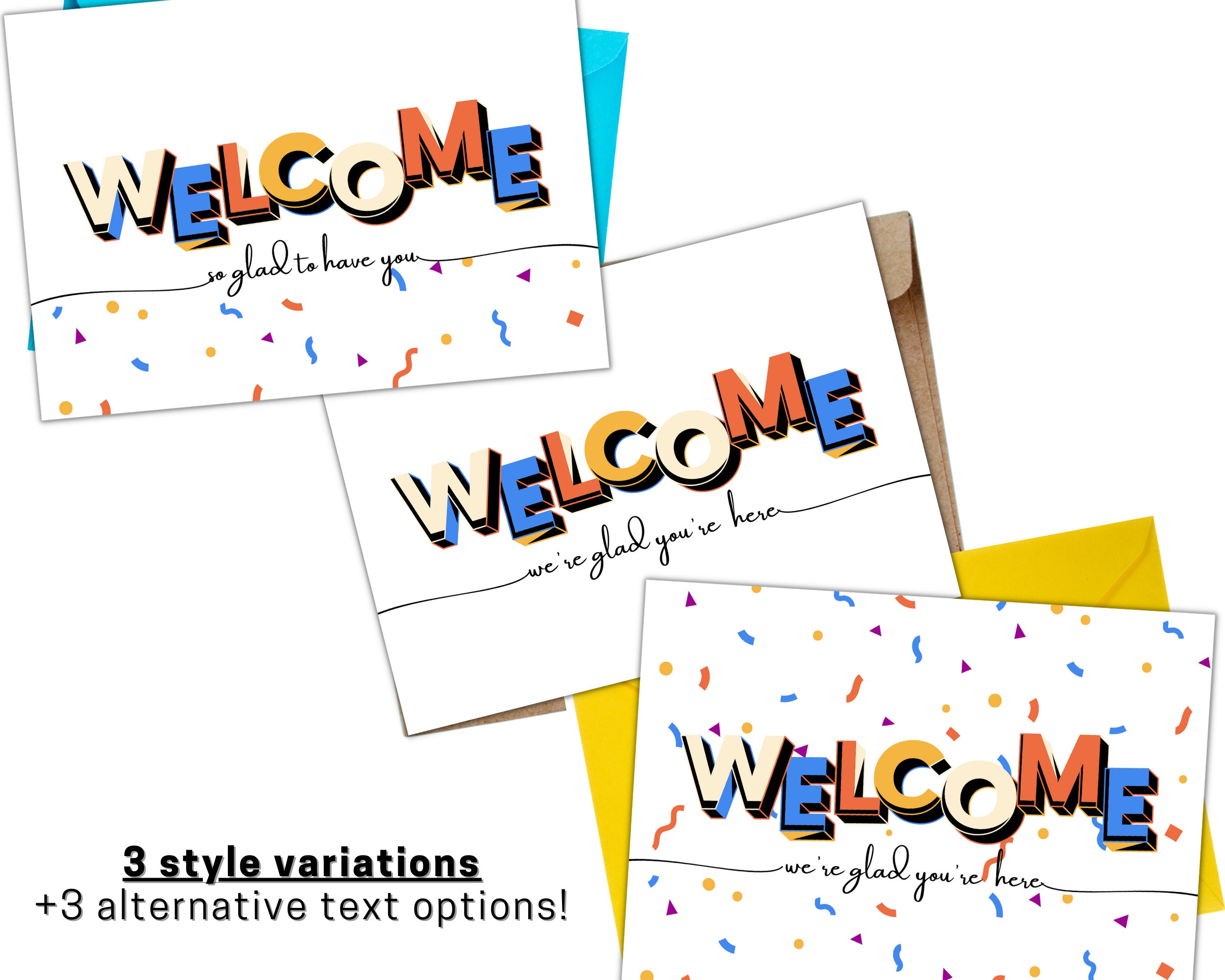 Welcome Card Welcome Card Welcome Greeting Printable Card - Etsy