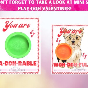 Printable Valentines Card for Kids, Play Dough Valentine's Day Gift Tag ...