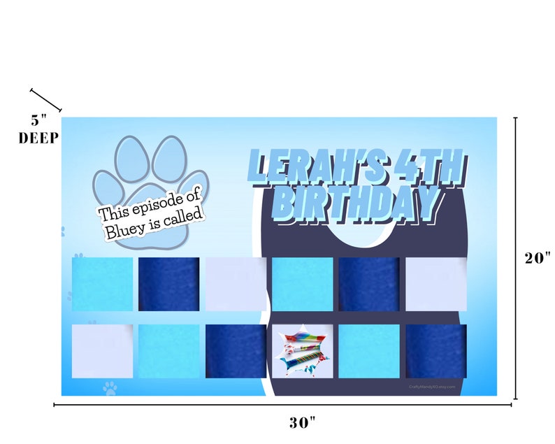 Bluey Inspired Theme Punch Prize Box Party Favor Game Get a - Etsy