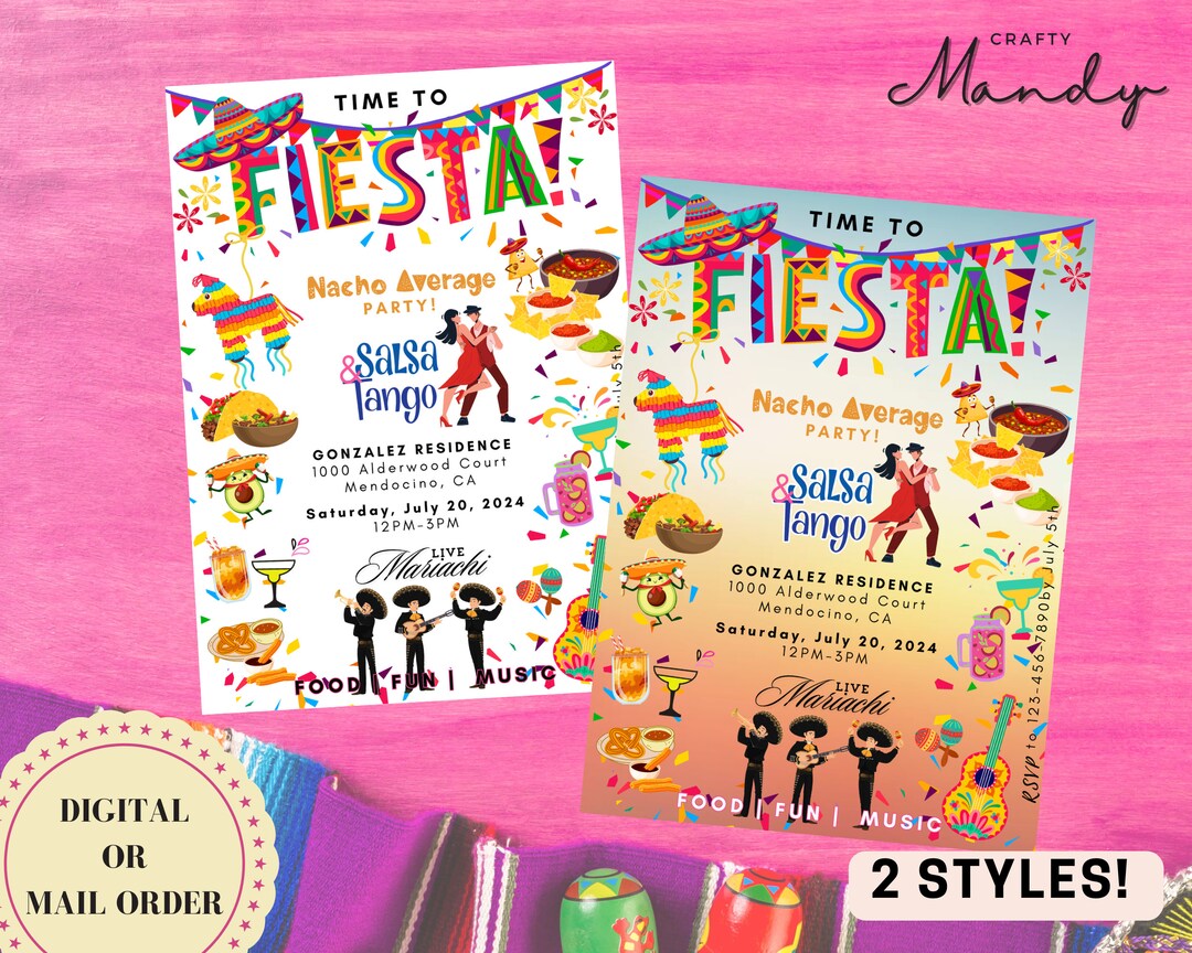 EDITABLE Fiesta - Invitation. Fiesta Theme Invitation. Mexican Party ...