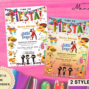EDITABLE Fiesta - Invitation. Fiesta Theme Invitation. Mexican Party ...
