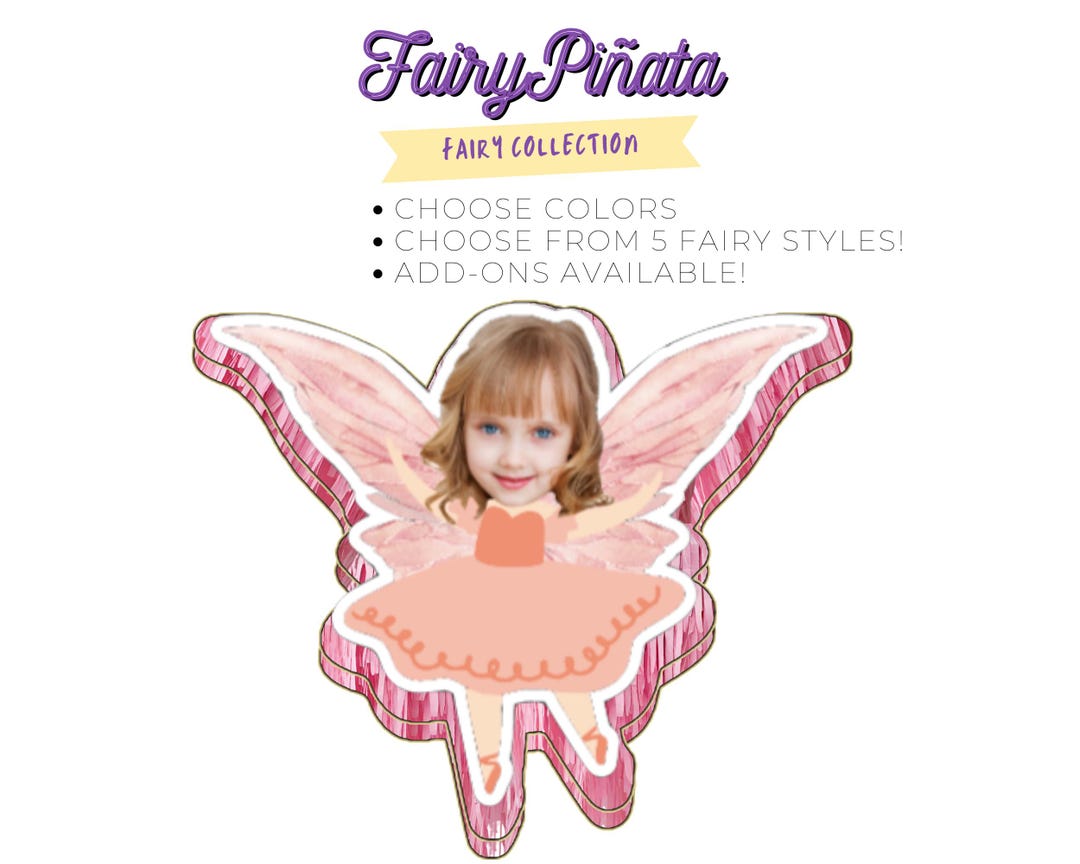 Fairy Pinata, Fairy Photo Pinata, Cartoon Fairy, Fluffy Pinata, Pull ...