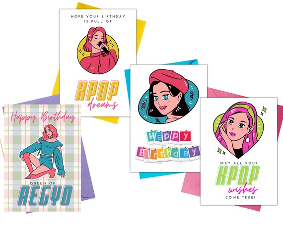 KPOP Birthday Card Kpop Birthday Greeting Kpop Dreams - Etsy
