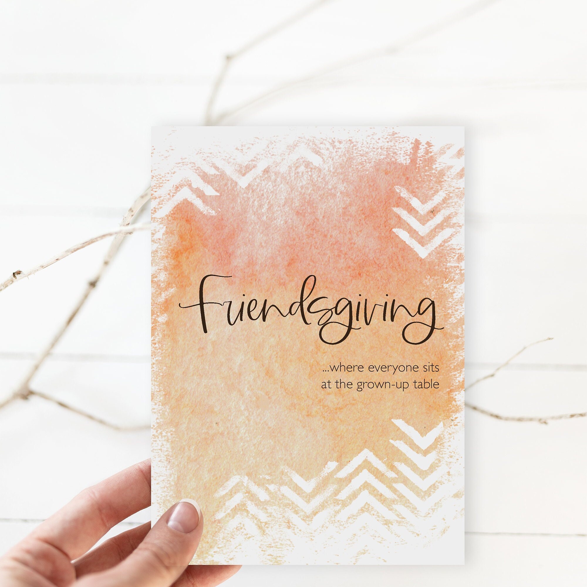 Funny Friendsgiving Invitation Template-sit at the Grown-up Table ...