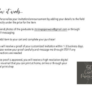 Graduation Announcement Card, Class of 2022, Photo Party Invitation ...