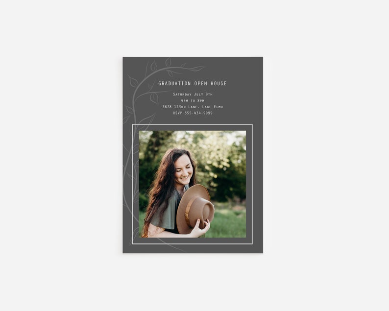 Graduation Announcement Card, Class of 2022, Photo Party Invitation ...