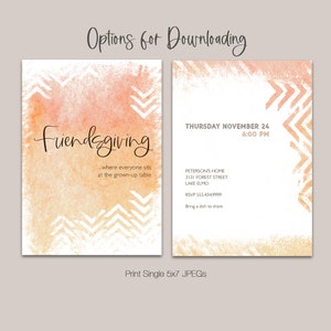 Funny Friendsgiving Invitation Template-sit at the Grown-up Table ...