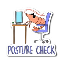 Shrimp Posture Meme Sticker | Matte Water Resistant Sticker | Cute ...