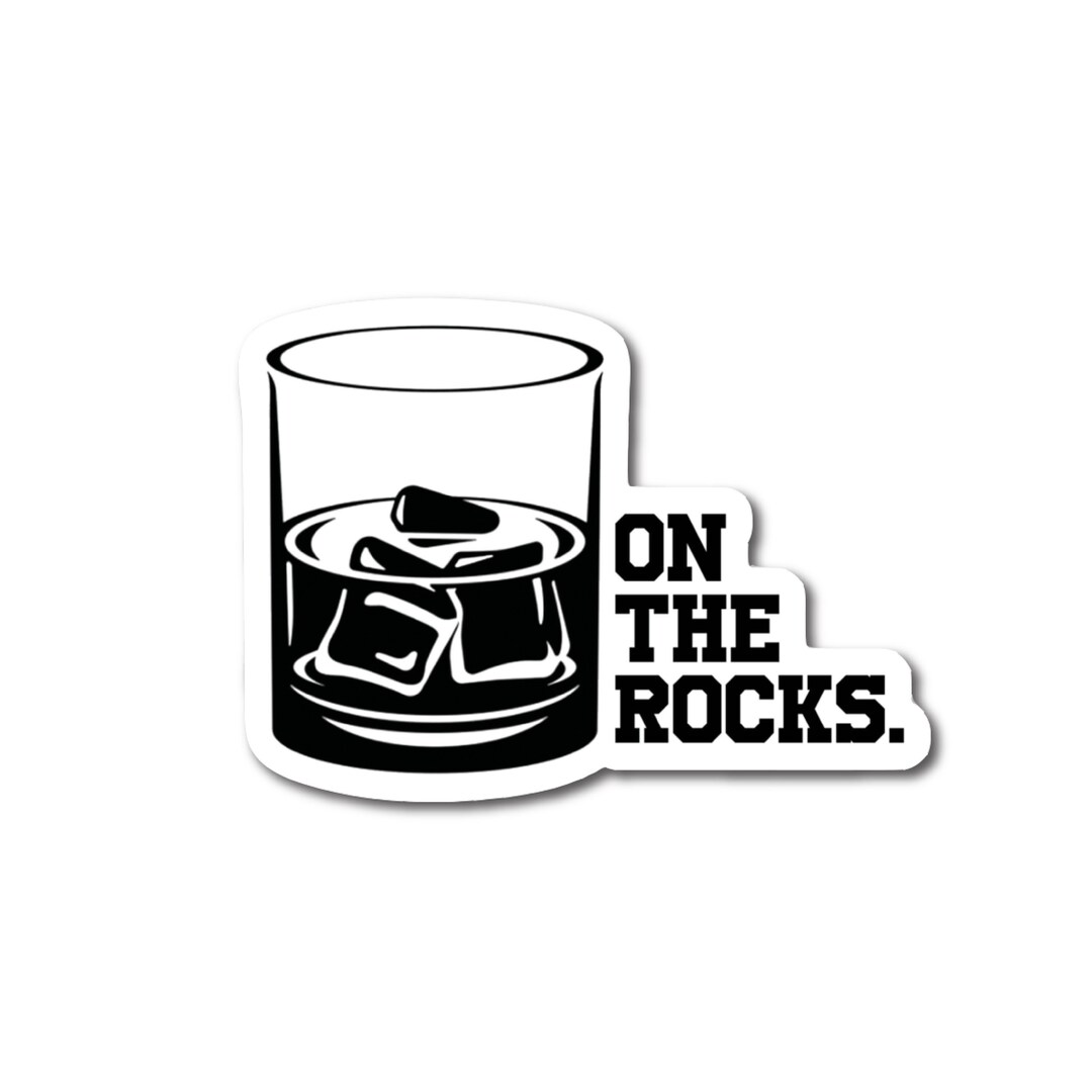 On the Rocks Sticker | Bourbon Sticker | Whiskey Sticker - Etsy