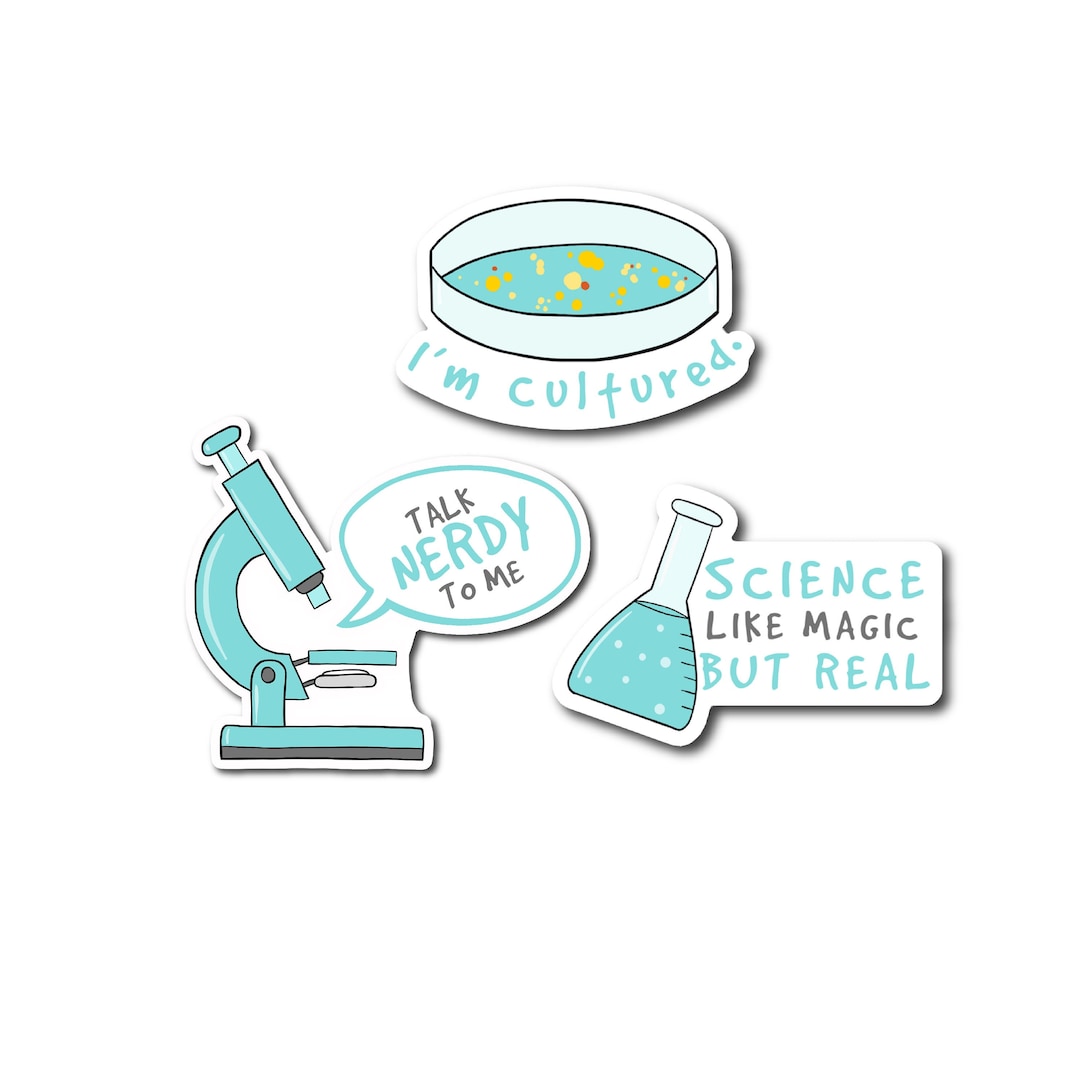 Science Sticker Pack | Talk Nerdy to Me Stickers | Scientist Stickers ...