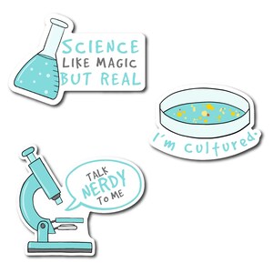 Science Sticker Pack | Talk Nerdy to Me Stickers | Scientist Stickers ...