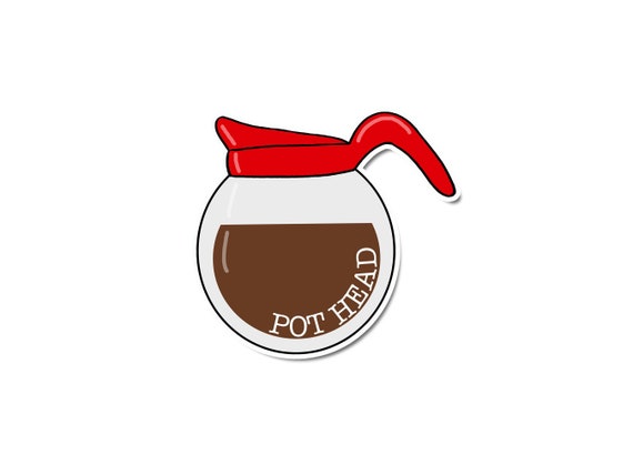 Pothead Custom Vinyl Sticker Coffee Pot Sticker Decal - Etsy