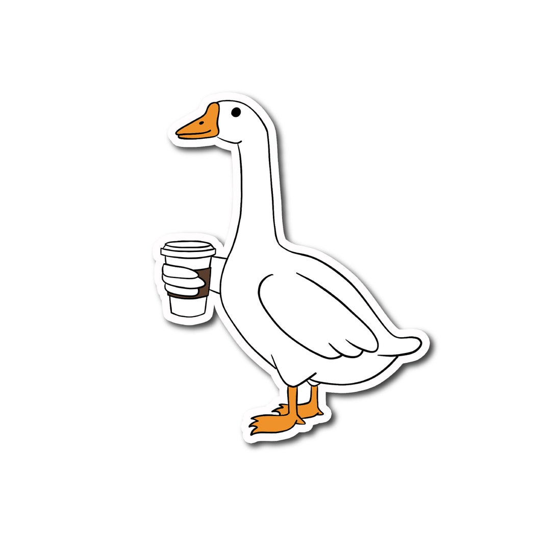 Waddles the Goose Sticker | Goose Sticker | Funny Sticker - Etsy
