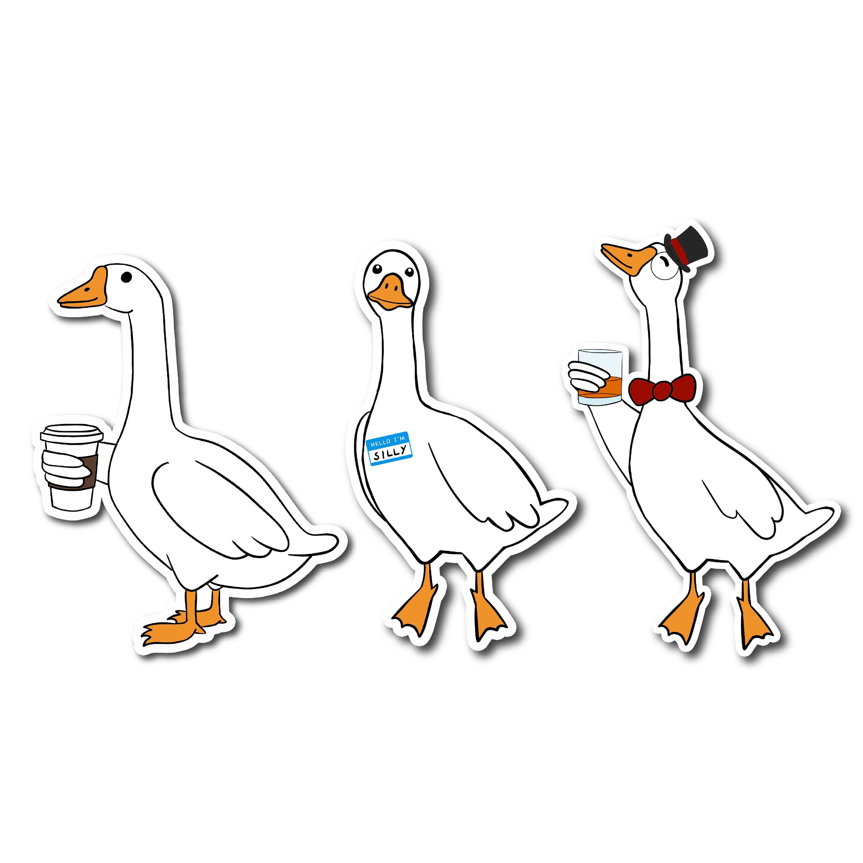 Goose Sticker Pack Funny Geese Stickers Silly Goose - Etsy Australia