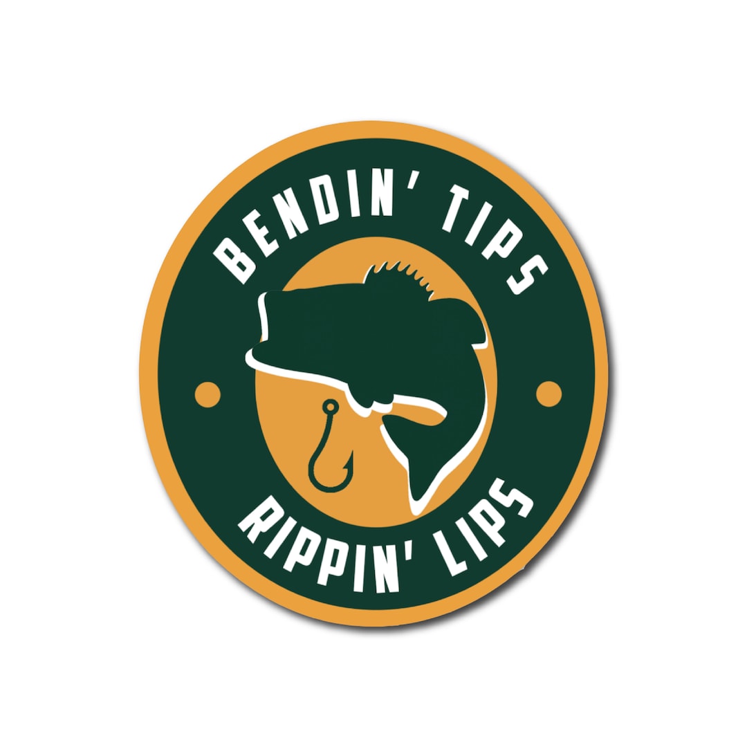 Bendin' Tips and Rippin' Lips Sticker | Bass Fishing Sticker | Bass ...