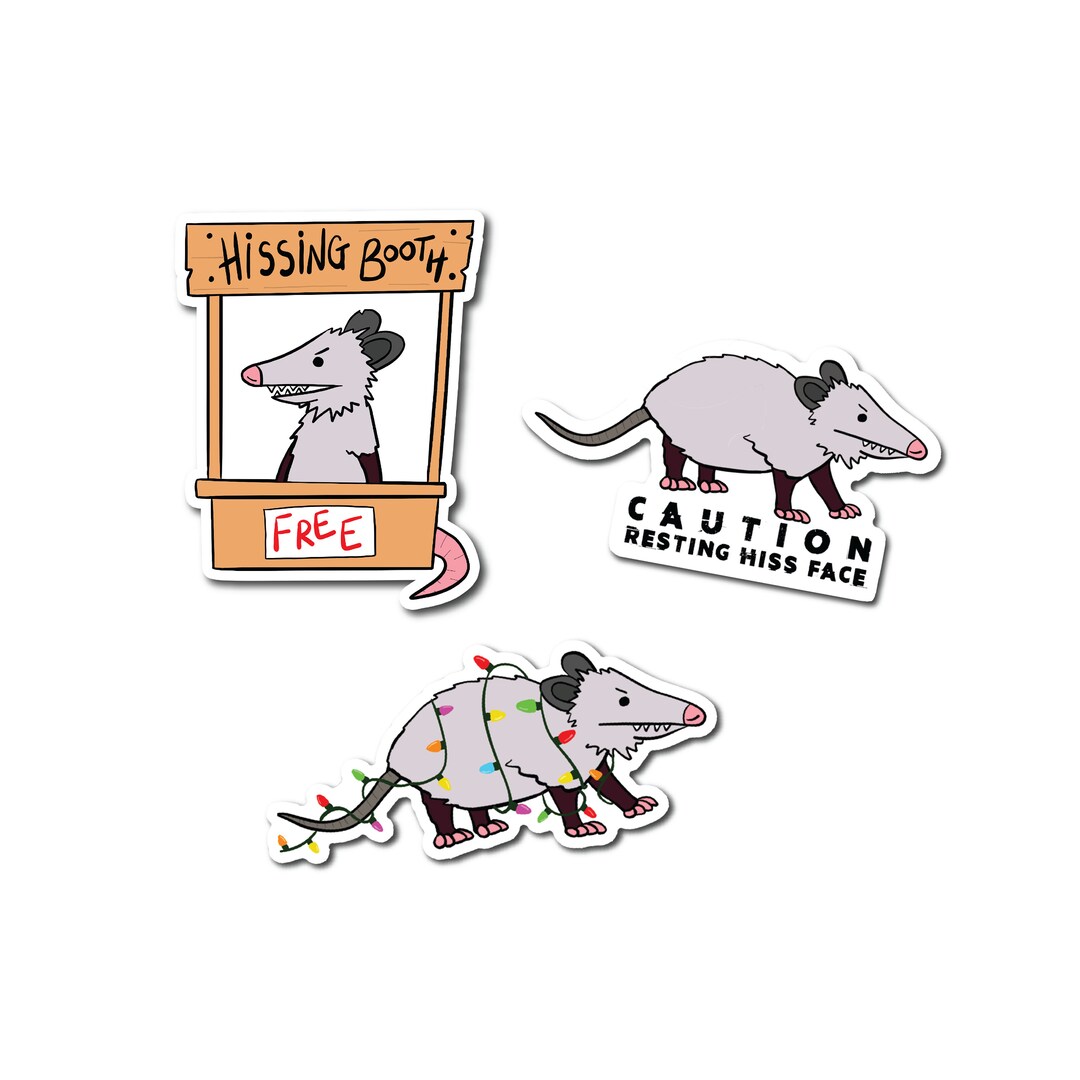 Hiss Pack Possum Sticker Pack Possum Stickers - Etsy