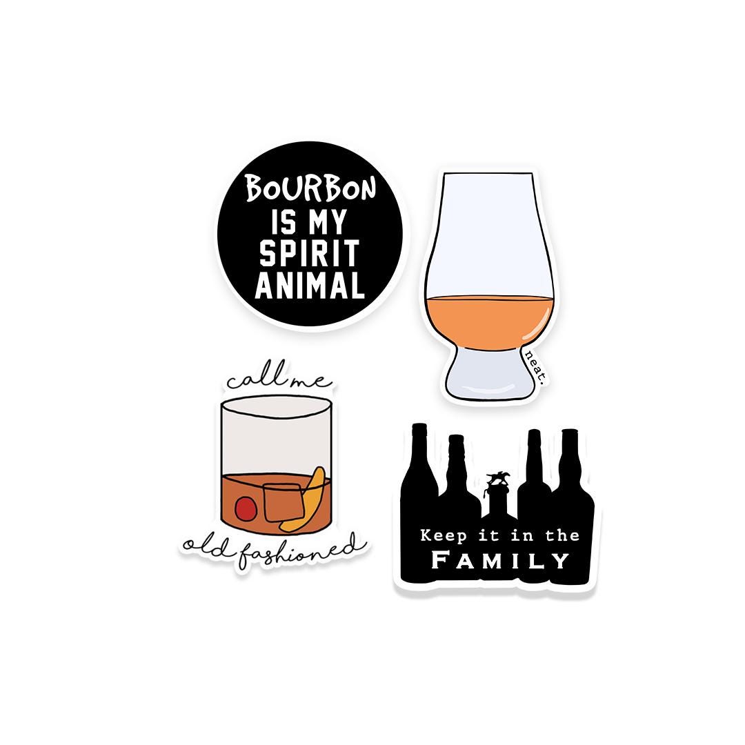 Bourbon Lover Sticker Pack | Whiskey Stickers | Bourbon Stickers ...