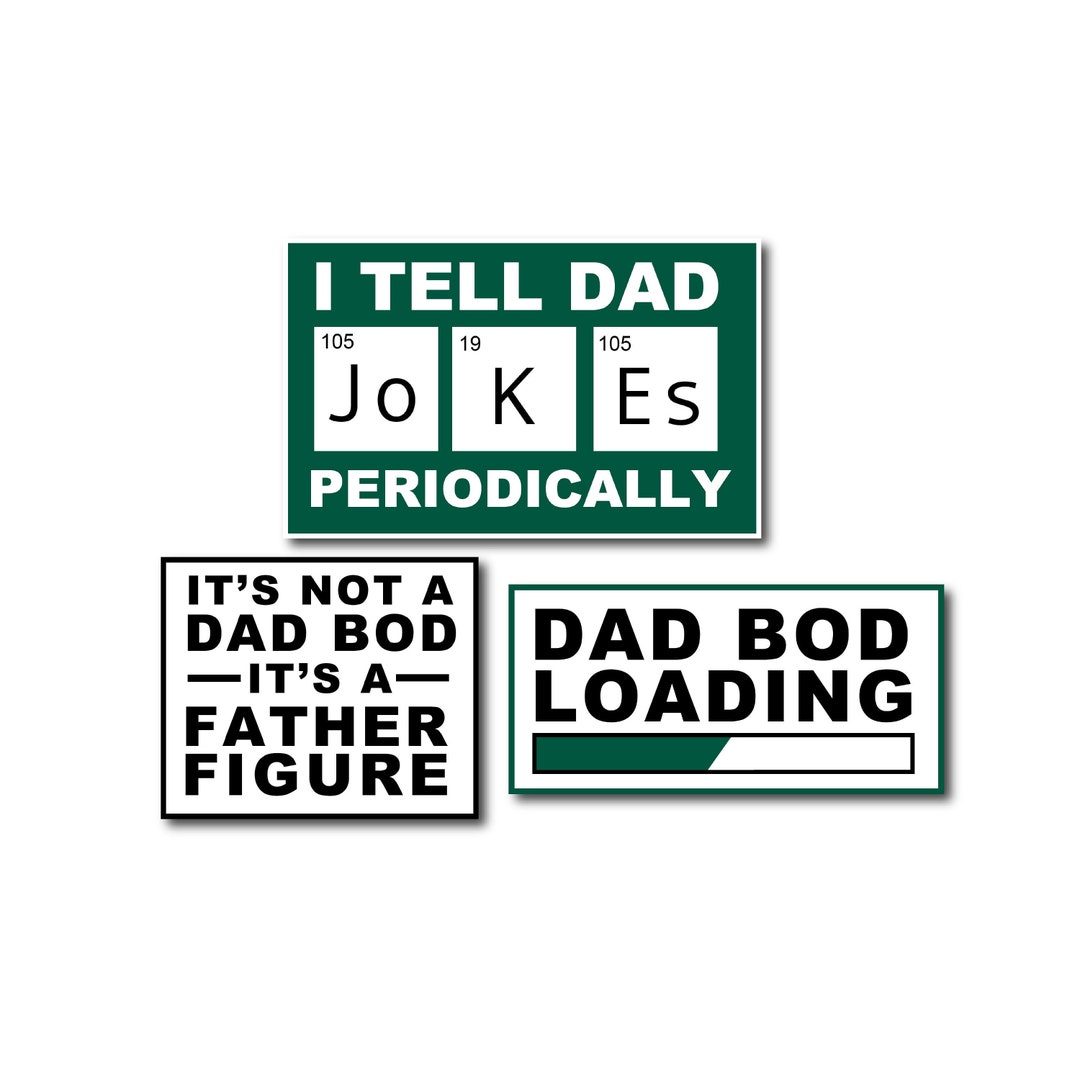 Dad Sticker Pack | Dad Bod Sticker Pack | Dad Jokes Stickers - Etsy