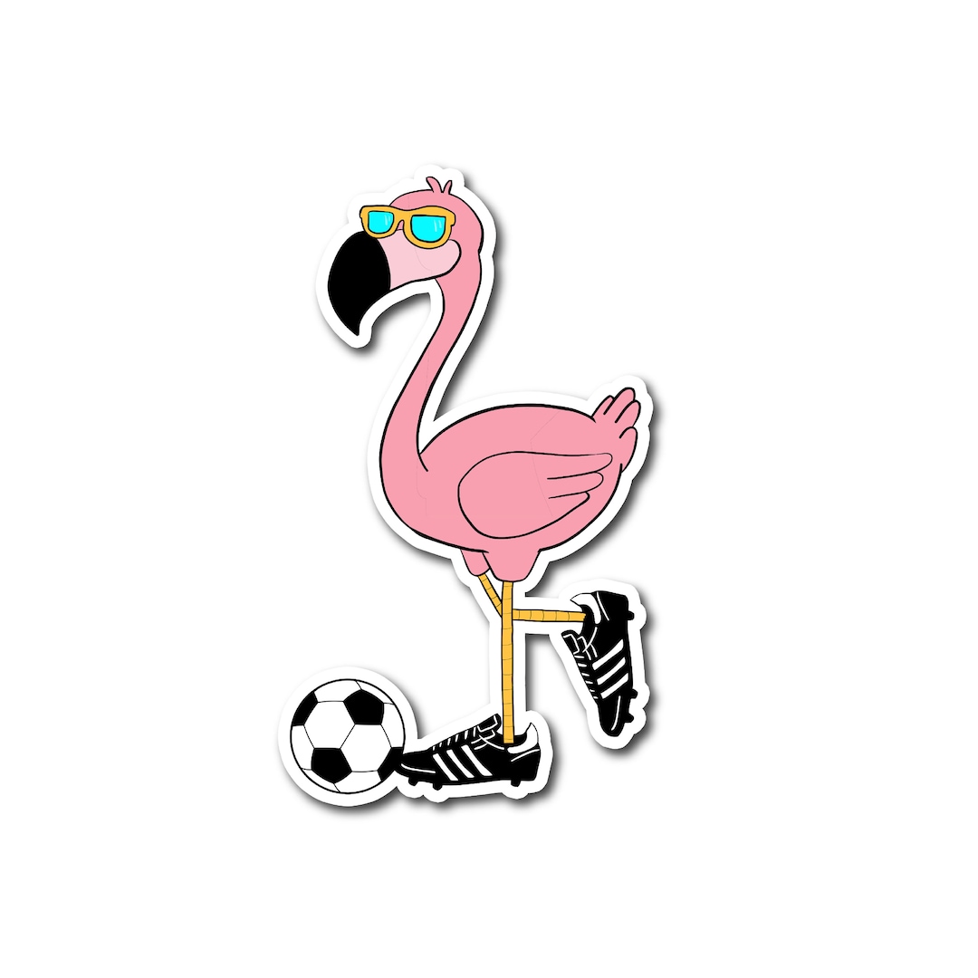 Soccer Mingo Vinyl Sticker | Flamingo Sticker | Soccer Sticker - Etsy