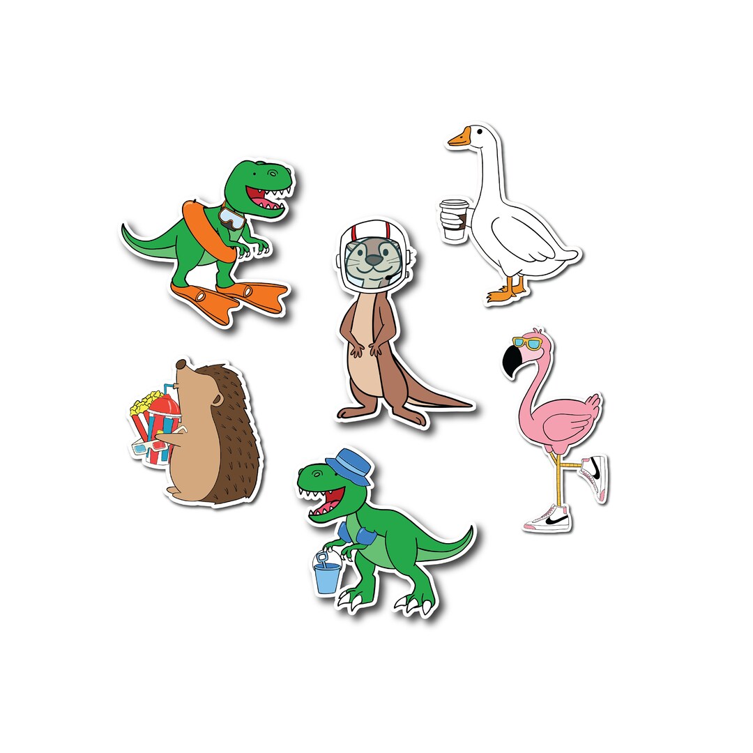 Cartoon Sticker Pack Sticker Pack Hydroflask Stickers - Etsy