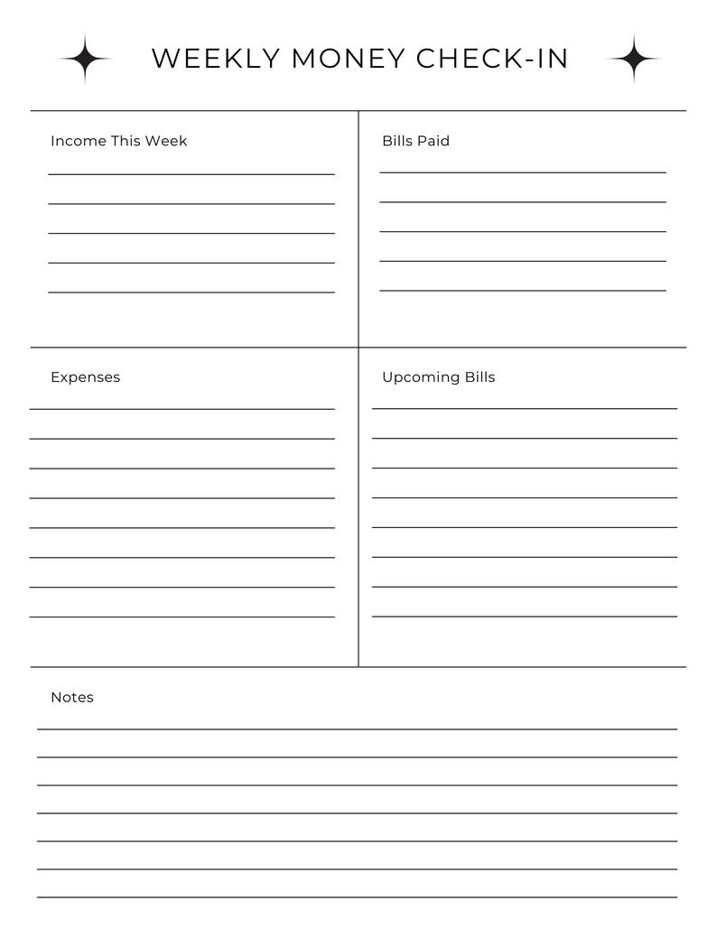 Simple Weekly Expense Tracker Printable | Minimal Money Planner PDF - Etsy