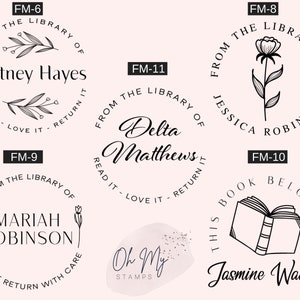Custom Library Stamp, Ex Libris Stamp, From the Library of Stamp ...