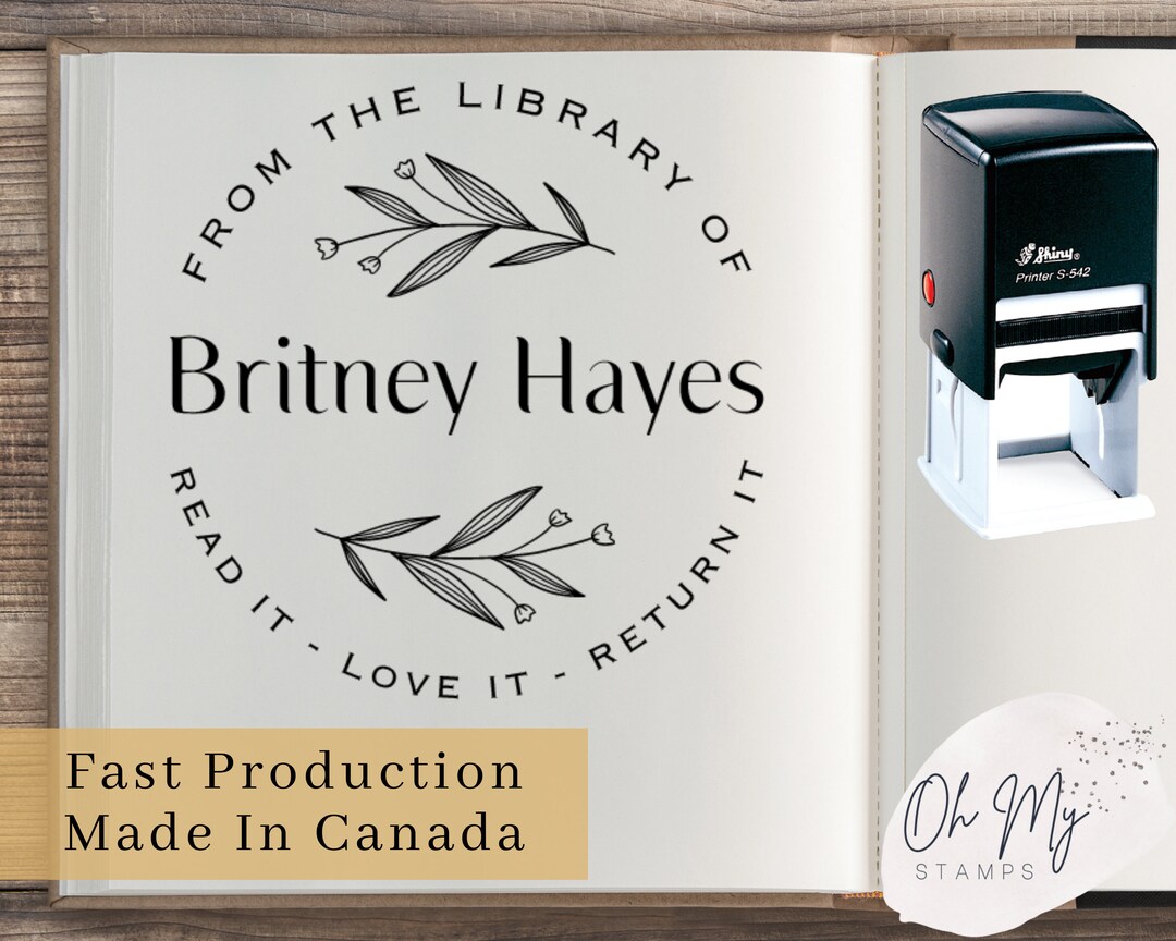Custom Library Stamp, Ex Libris Stamp, From the Library of Stamp ...
