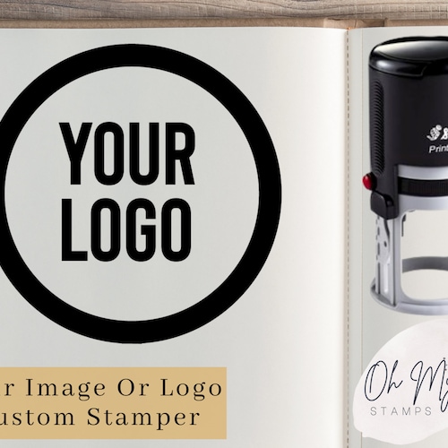 Custom Round Logo Stamp Personalized Stamp Business Stamp - Etsy