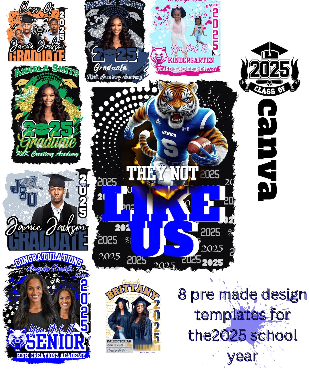 15 Senior Shirt Design Templates (bundle) 2025 Graduates *upgraded* - Etsy