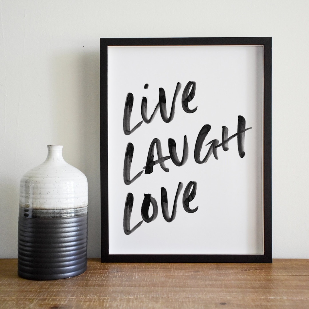 Live Laugh Love Print, Home Décor, Quote Print, Poster, Wall Art Quotes ...