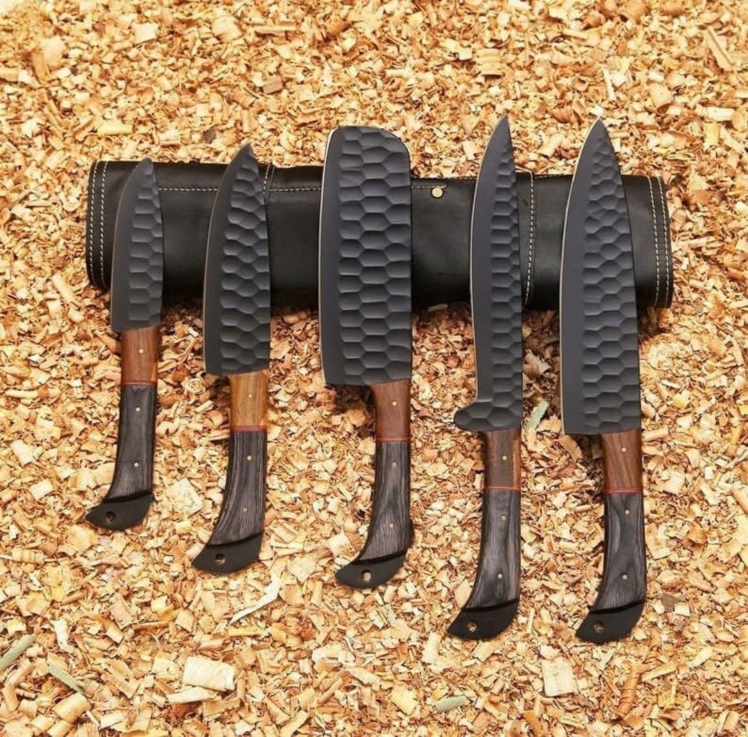 Hand Forged J2 Steel Chef Set, Handmade Kitchen Knife, Steel Chef ...