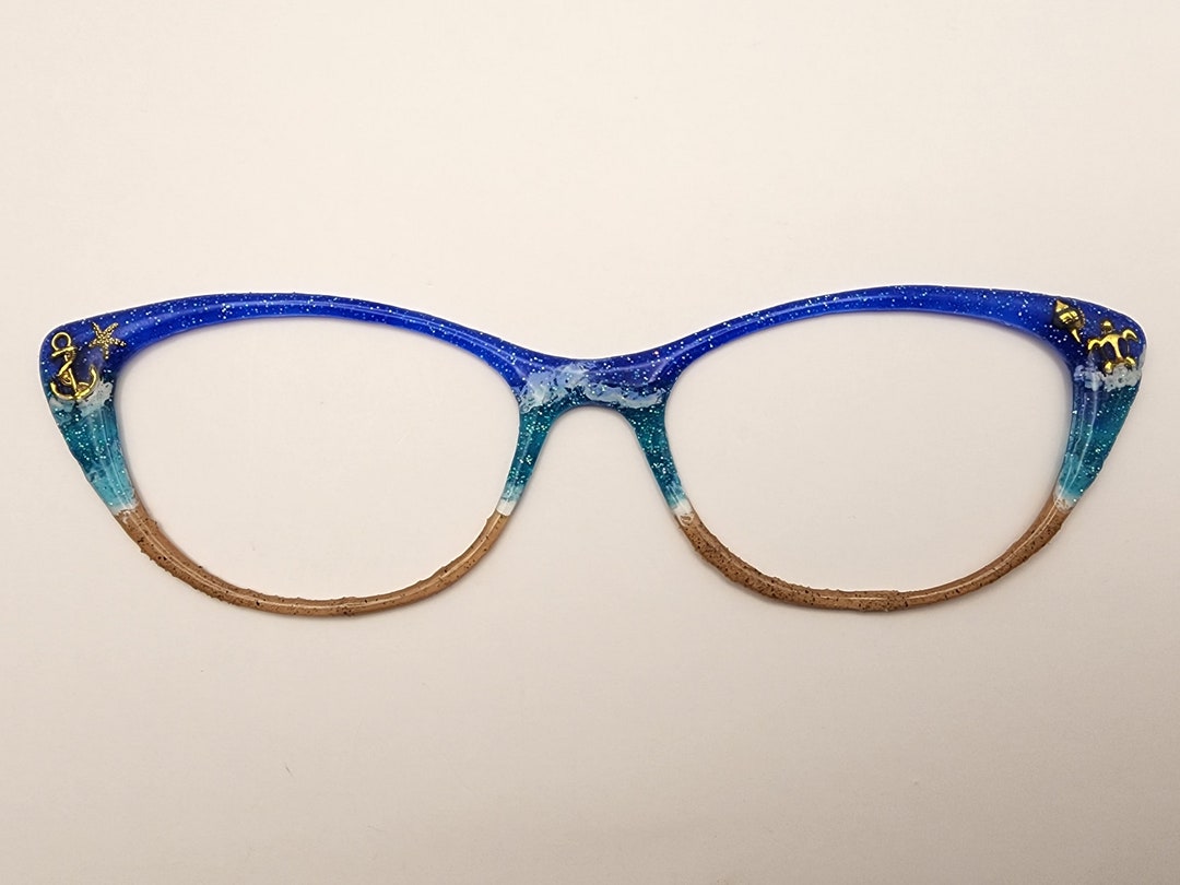 Beach Ocean Shell Eyeglasses Toppers With Real Sand - Ella-compatible ...