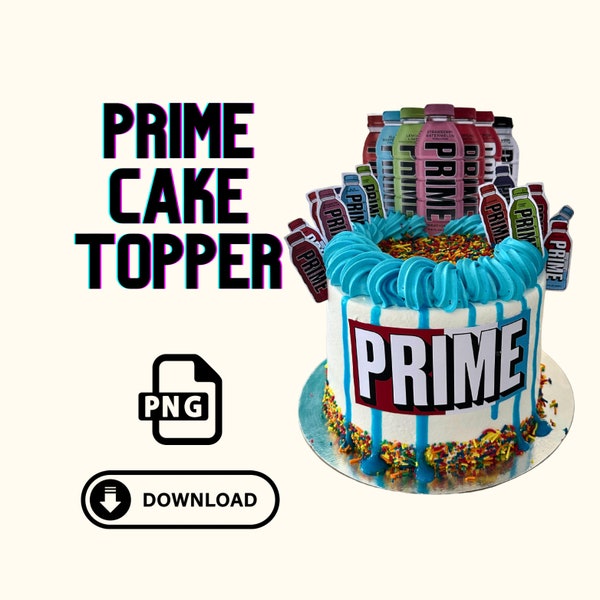 Prime Drinks Cake Topper - Etsy