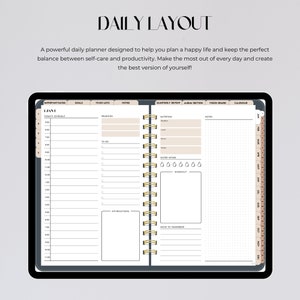 SUNDAY Start Undated Digital Planner | Hyperlinked Digital Planner ...