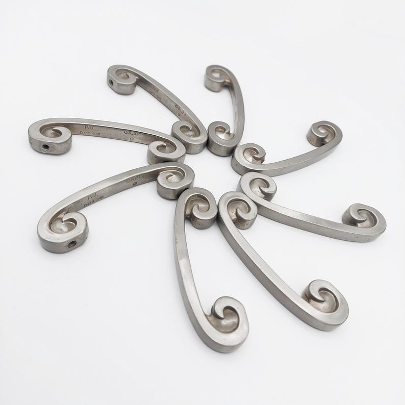 Amerock Swirl'z Pull - Satin Nickel Drawer Handle Set of 8 - C-9337-1 ...