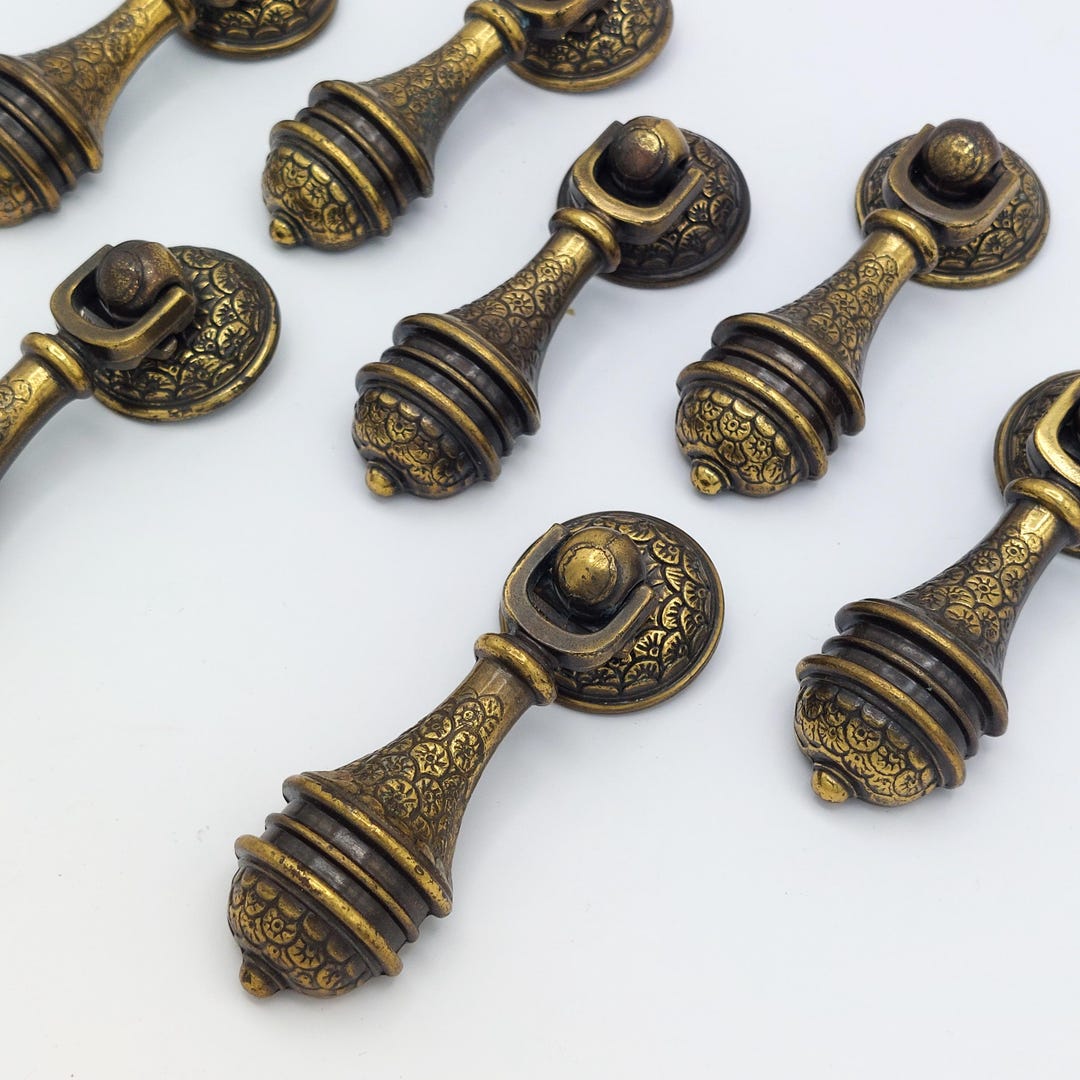 Quantity: One- Vintage Tear Drop Pendant Drawer Pulls - Decorative MCM ...