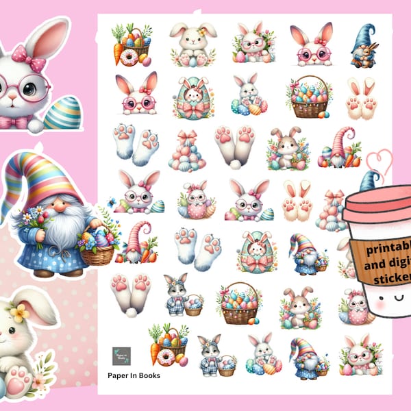 Easter Bunny Sticker - Etsy
