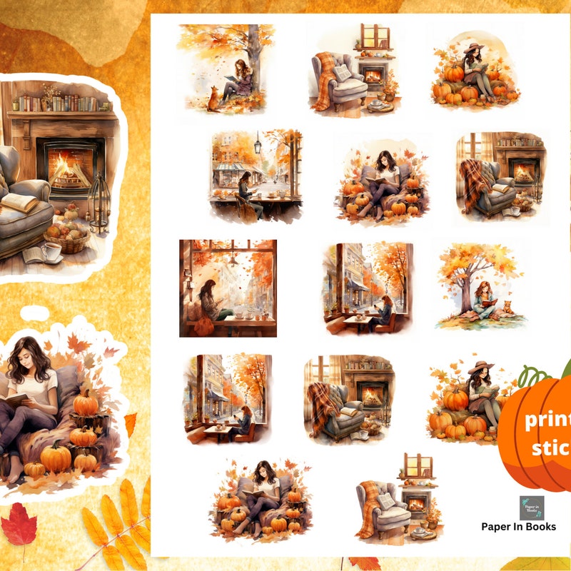 Autumn Stickers - Etsy