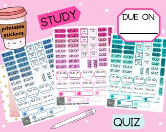 Study Cap Stickers Printable - Etsy