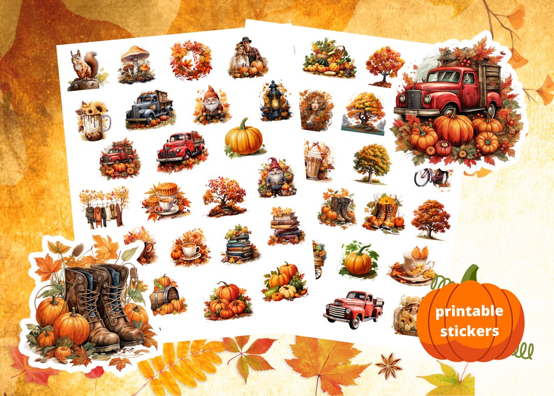 Cozy Fall Stickers, Fall Stickers, Autumn Stickers, Fall Planner ...