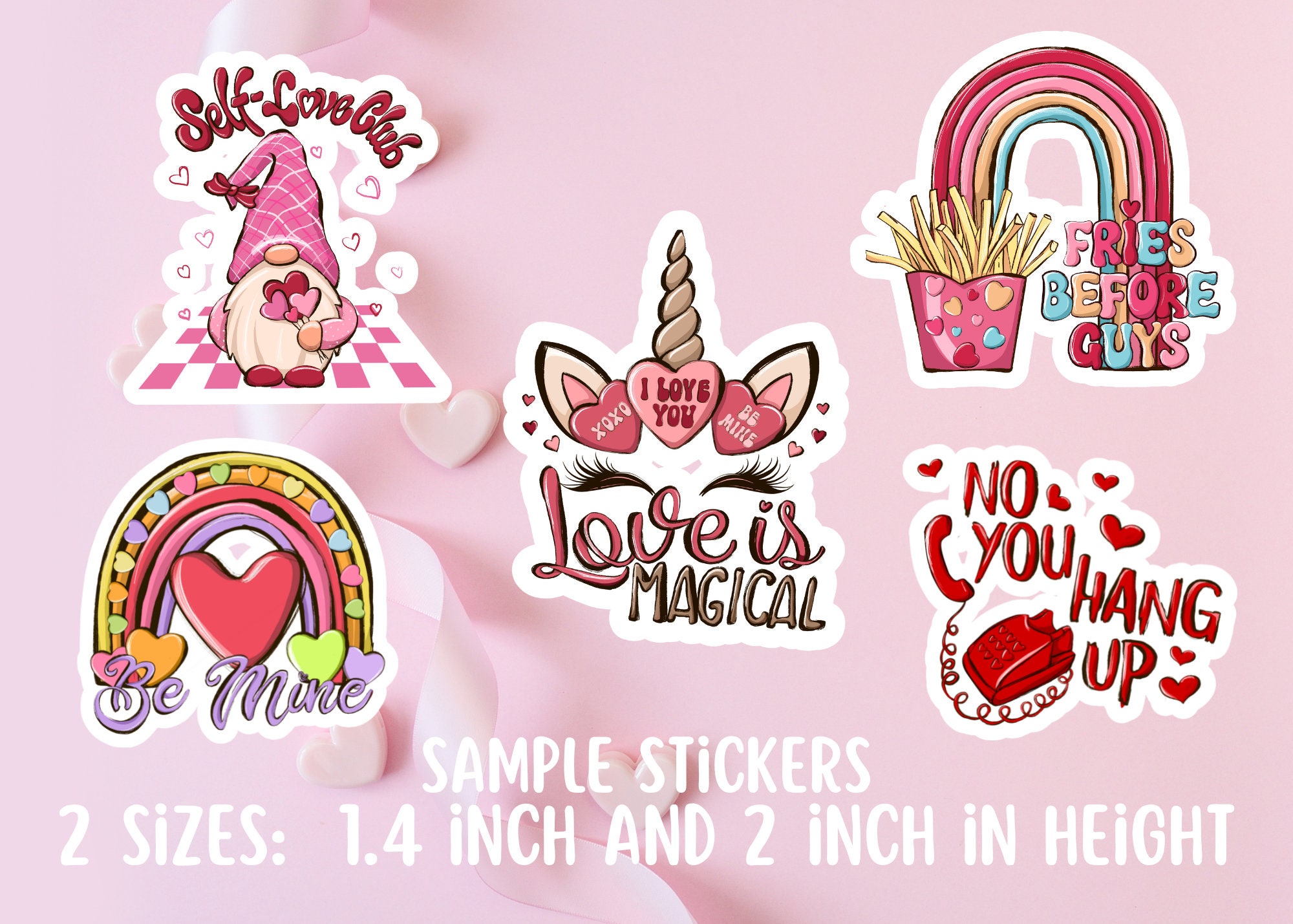 Printable Valentines Day Stickers, Valentines Day Planner Stickers ...