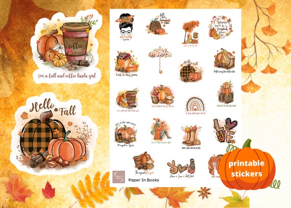 Cozy Fall Stickers Fall Stickers Autumn Stickers Fall - Etsy
