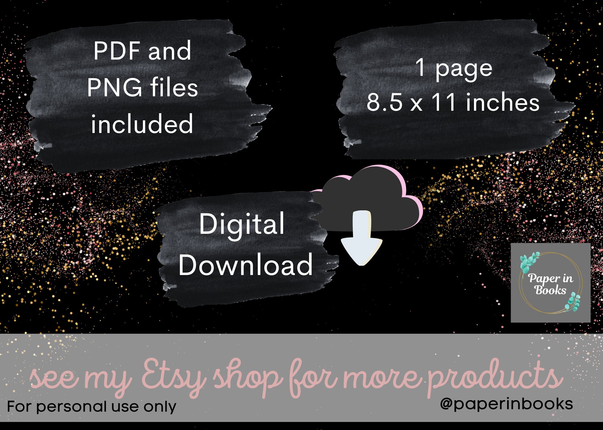 New Years Eve Party Stickers, Celebration Planner Stickers (digital ...