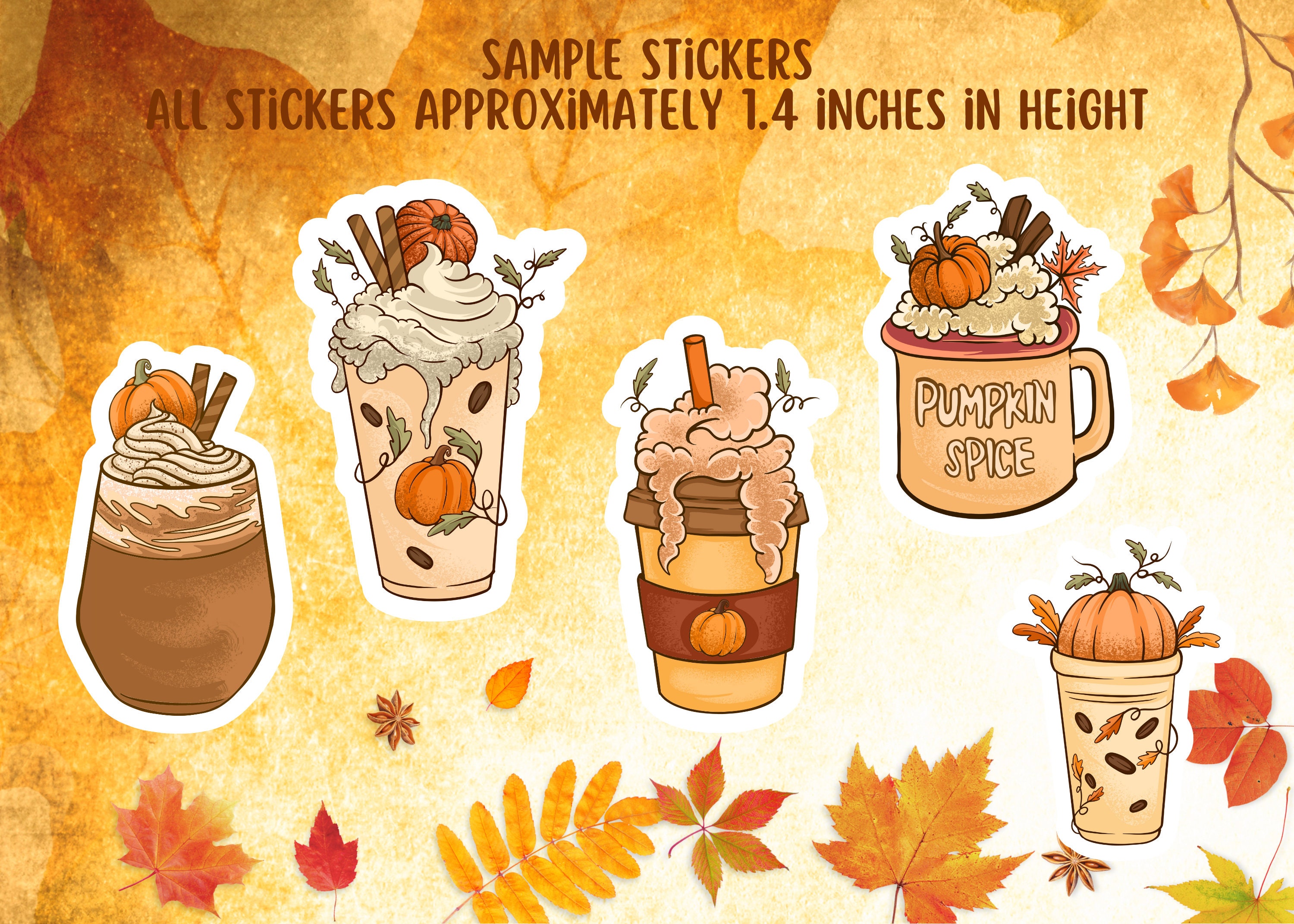 Printable Fall Stickers, Fall Digital Stickers, Autumn Stickers, Fall ...