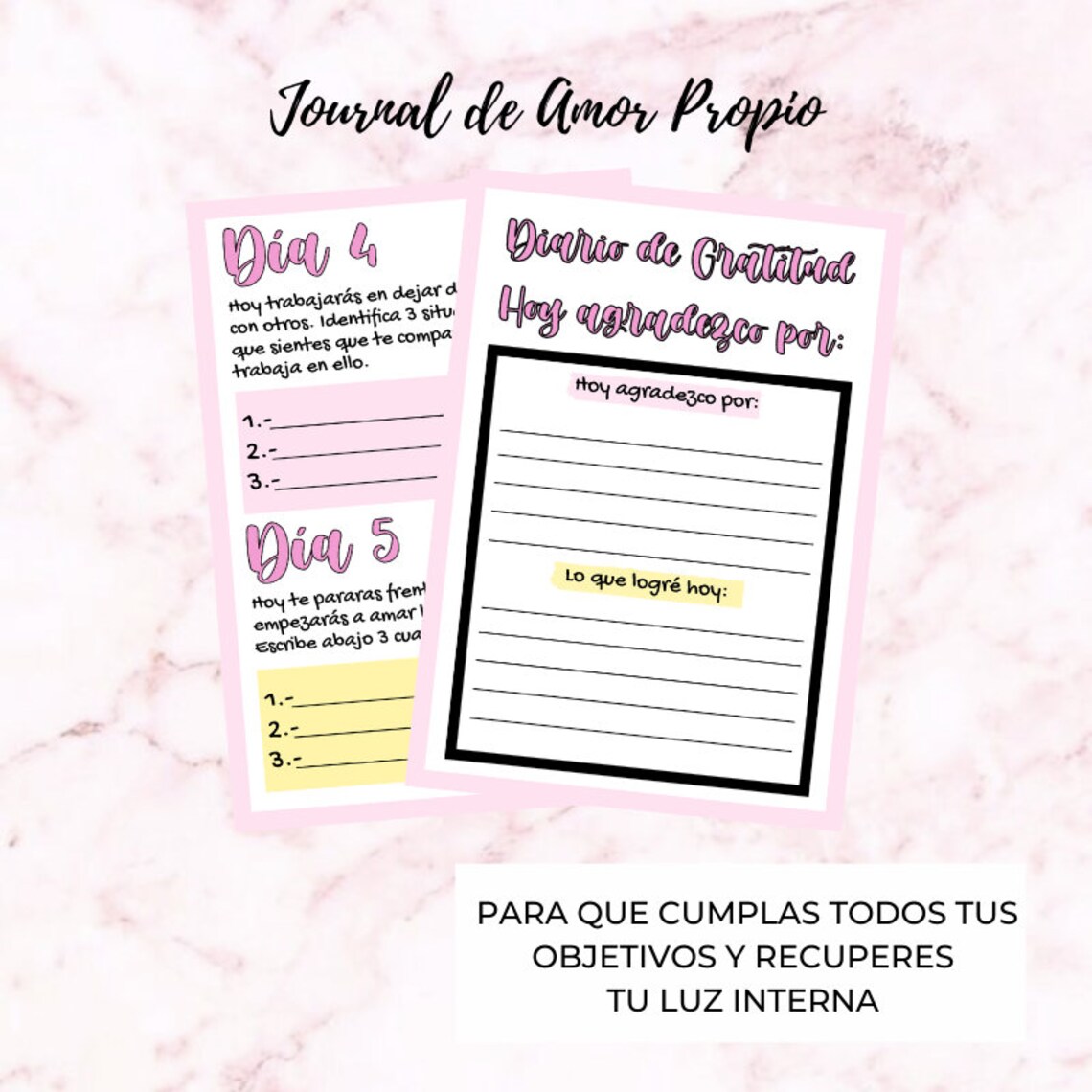 Mi Diario de Amor Propio | Journal con ejercicios. - Etsy México