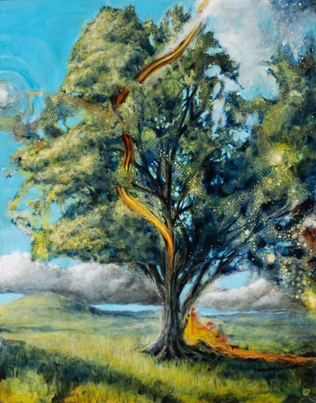 Tree of Light Acrylic Painting - Sacred Tree of Life - Visionary Art - Etsy