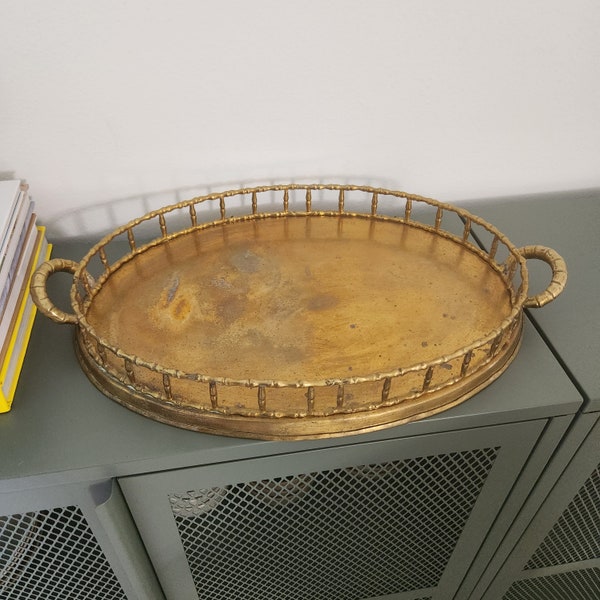 Large Brass Tray - Etsy