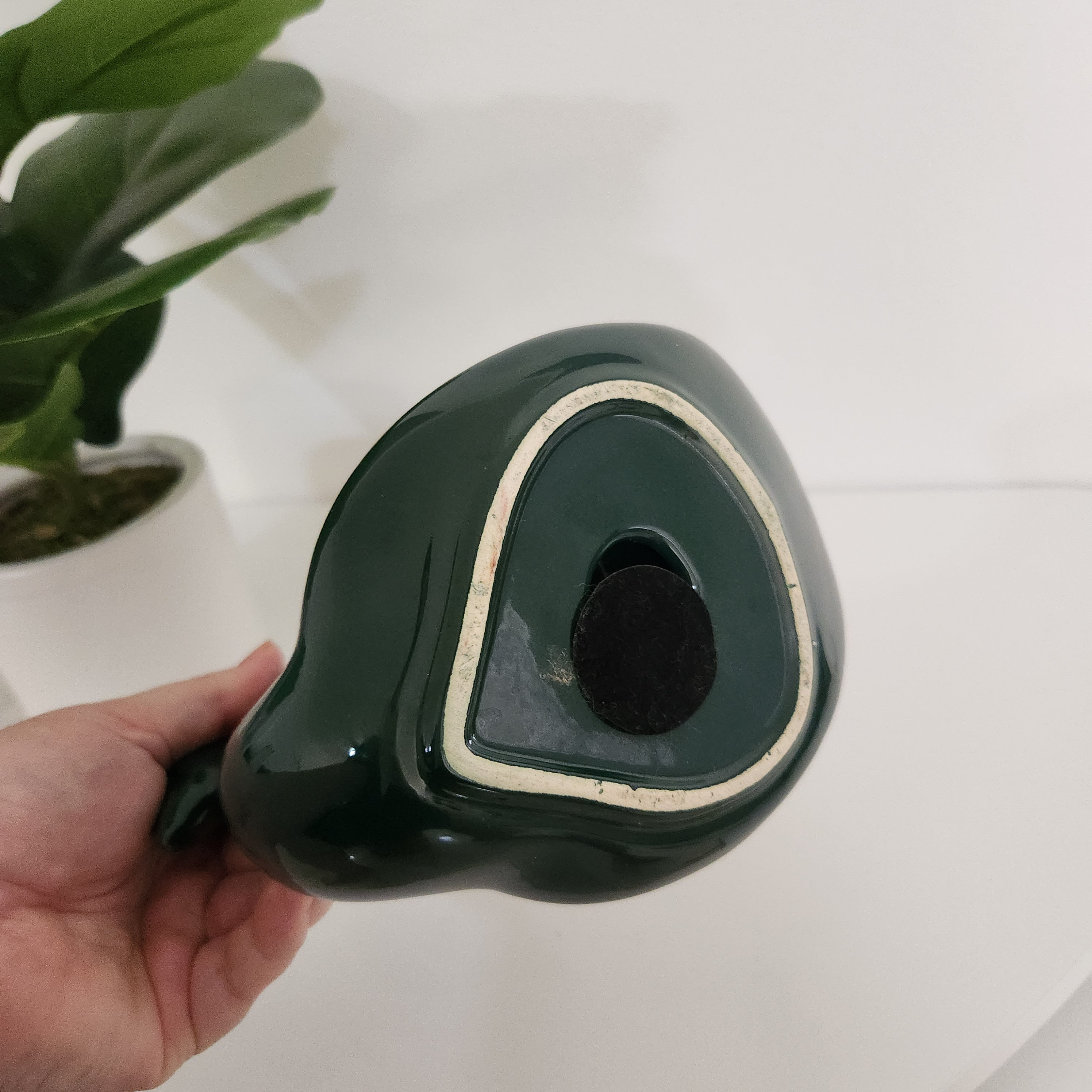 Dark Green Swan Ceramic Vintage Catch All - Elegant Swan Decor MCM - Etsy