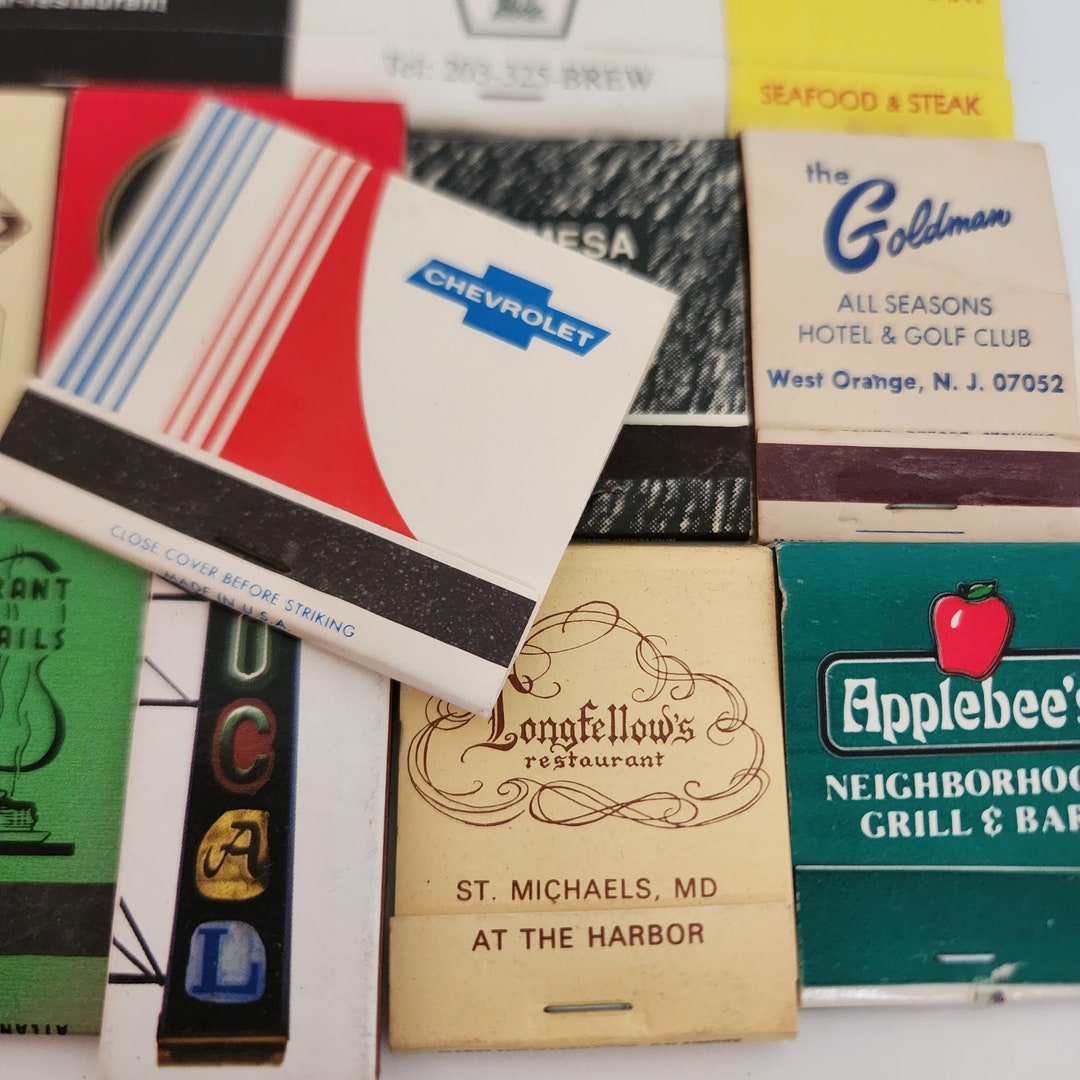 30 Vintage Matches Collectible Tobacciana Matchbooks, Colorful Retro ...