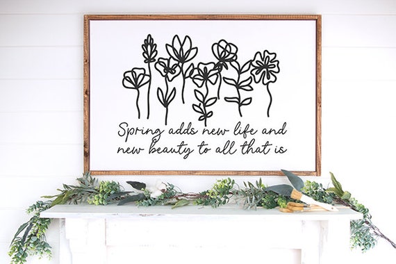 Spring Adds New Life SVG PNG and DXF Included. Spring | Etsy
